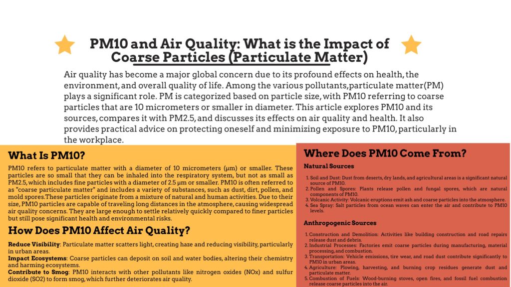 PM10 and Air Quality: What is the Impact of Coarse Particles ...